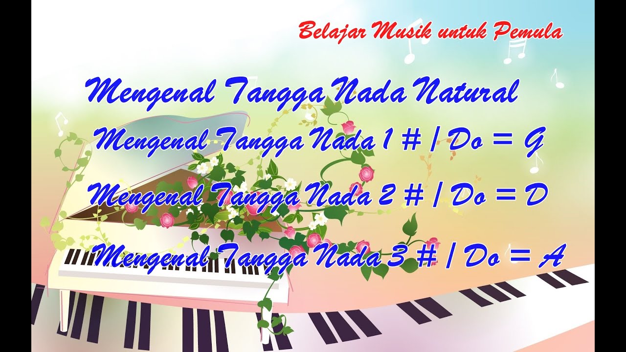 BELAJAR MUSIK : MENGENAL TANGGA NADA NATURAL, 1 #, 2# DAN 3# - YouTube