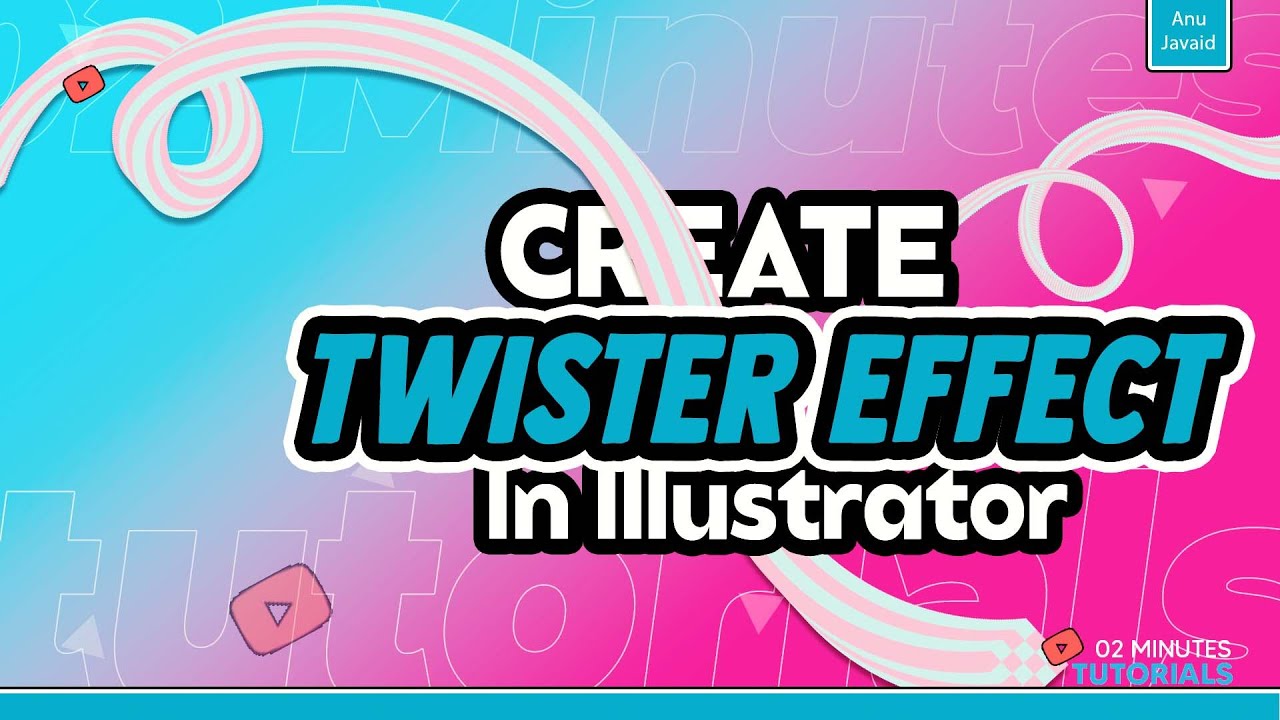 how to Create Twister Effect in Illustrator | 02 minutes Tutorials | # ...
