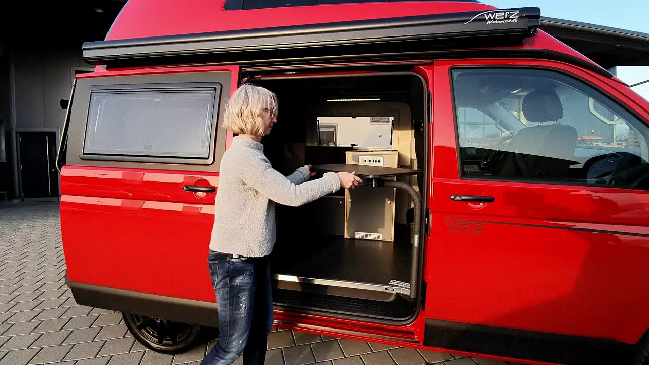 Small VW camper with a lot of storage in the hard top : Werz Piccolo ...