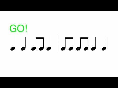 Rhythm Reading Exercises (quarter-notes and eighth-notes) - YouTube