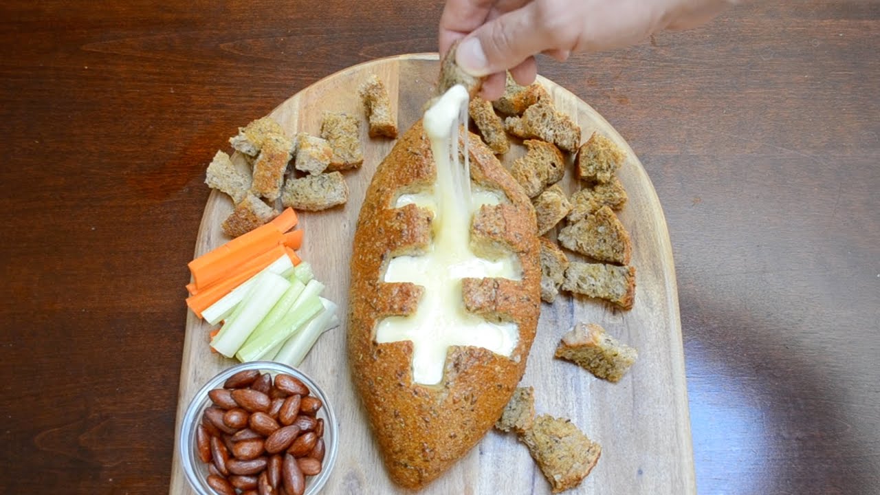 Football Cheese Bread Dip - YouTube