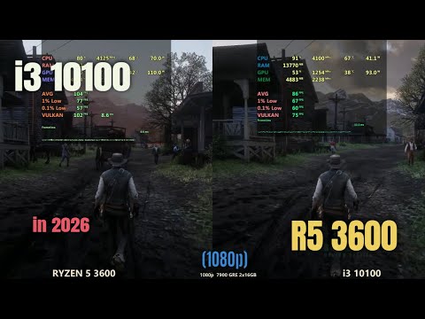 i3 10100 vs Ryzen 3600 in 2026