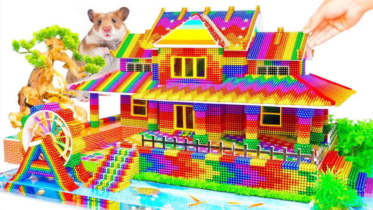 DIY - Build Mega Waterwheel Villa House Has Pool For Hamster With ...