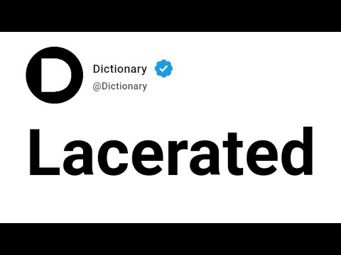 Lacerated Meaning In English - YouTube