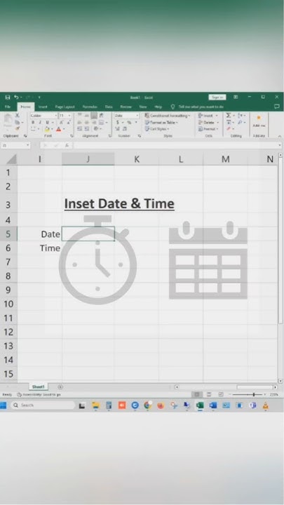 Insert Date & Time in Excel Cell | Excel Keyboard Shortcut #exceltutorial #shorts - YouTube