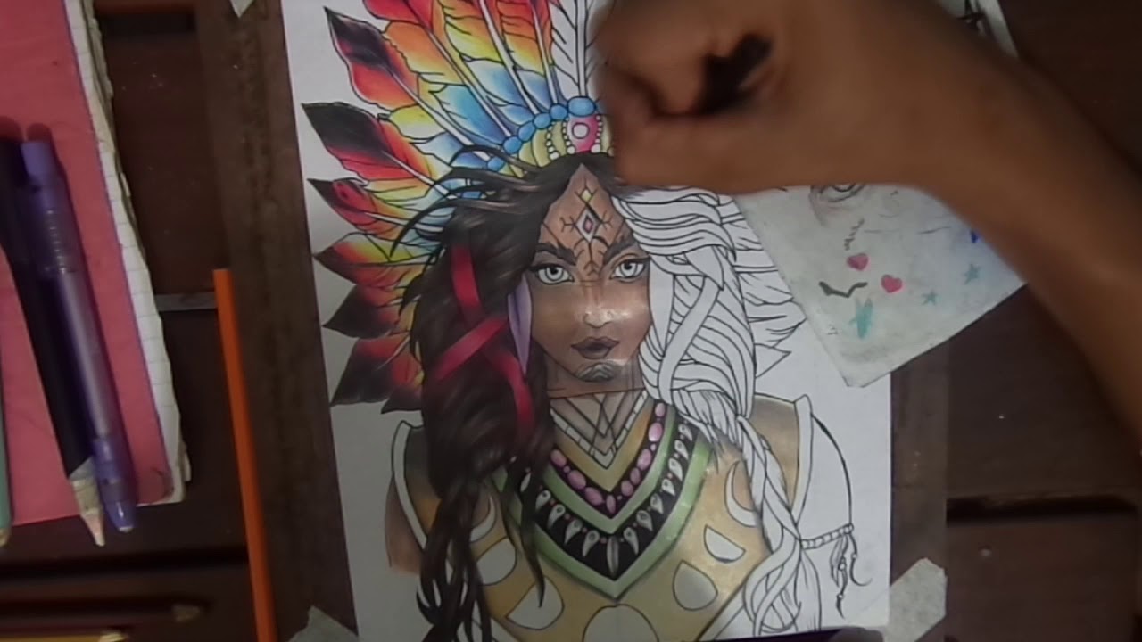 drawing *8 : indígena *Art3 vieira* - YouTube