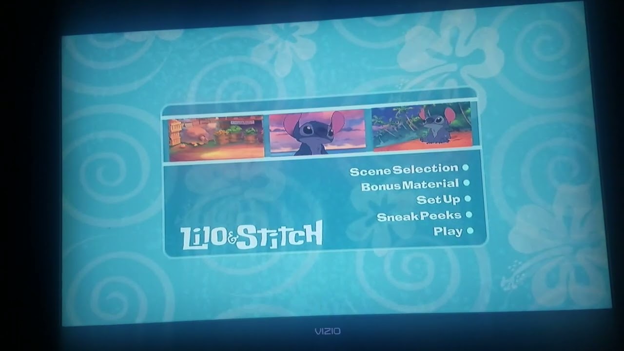 Walt Disney Pictures Presents: Lilo & Stitch - DVD Menu (U.S./🇺🇸) - YouTube