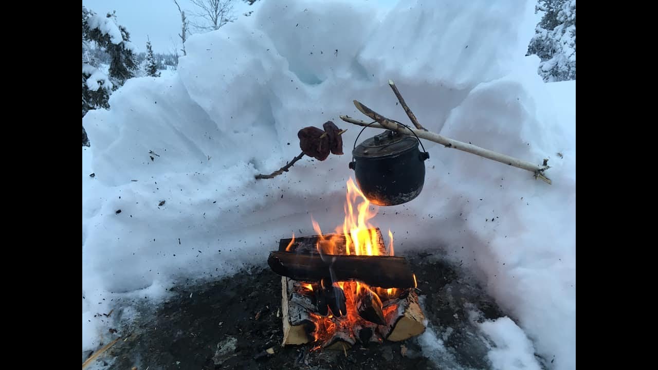 Catch and Cook Spruce Grouse over the Fire, Abandoned Cabin! - YouTube