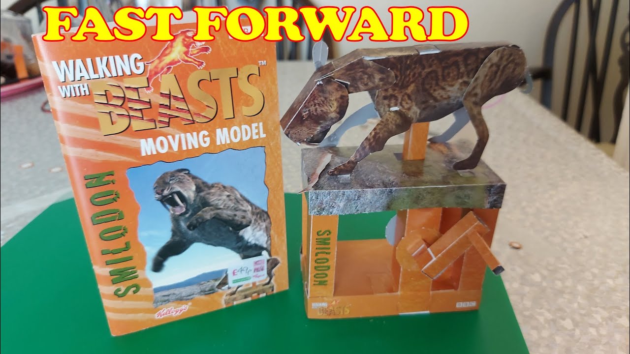 2001 Card Automata Smilodon BBC Walking with Beasts FAST FORWARD - YouTube