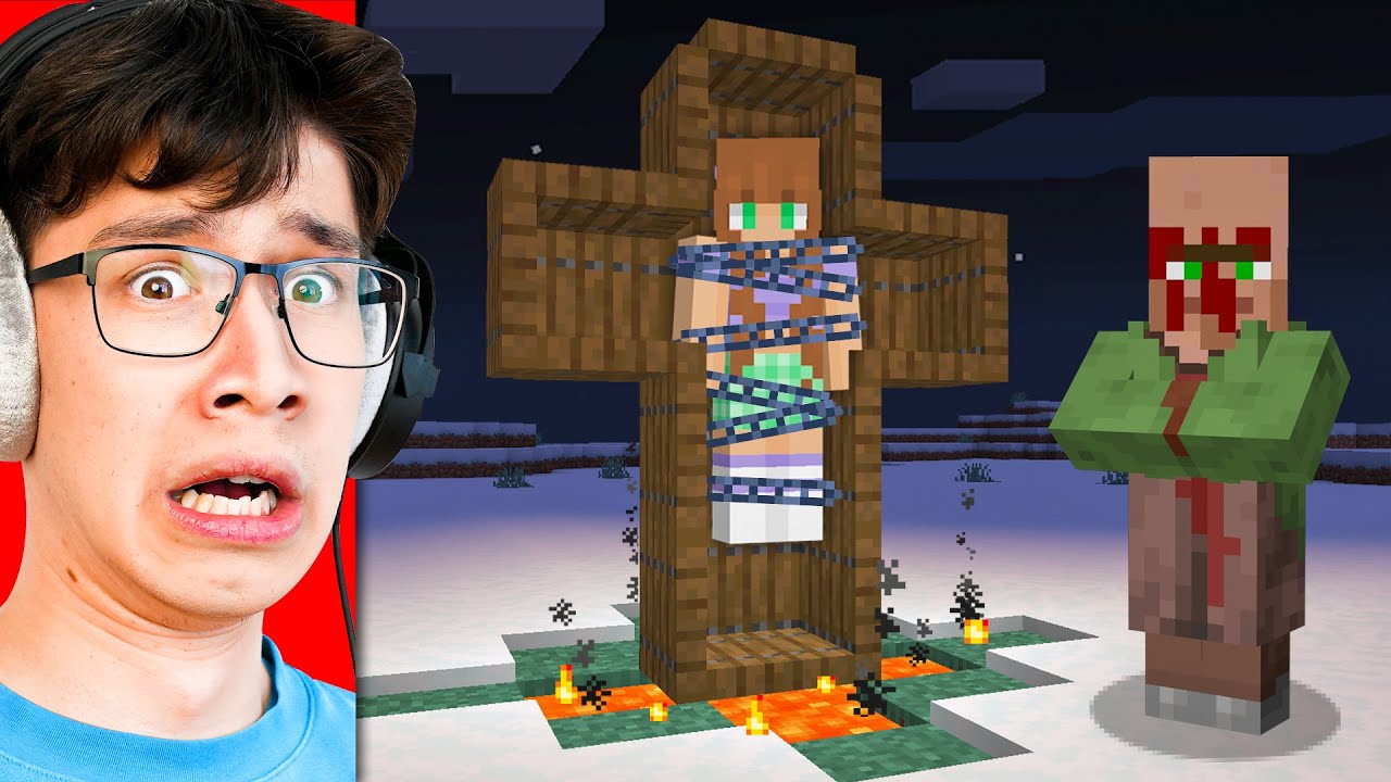 I Scared a Girl as BLOOD VILLAGER in Minecraft - YouTube