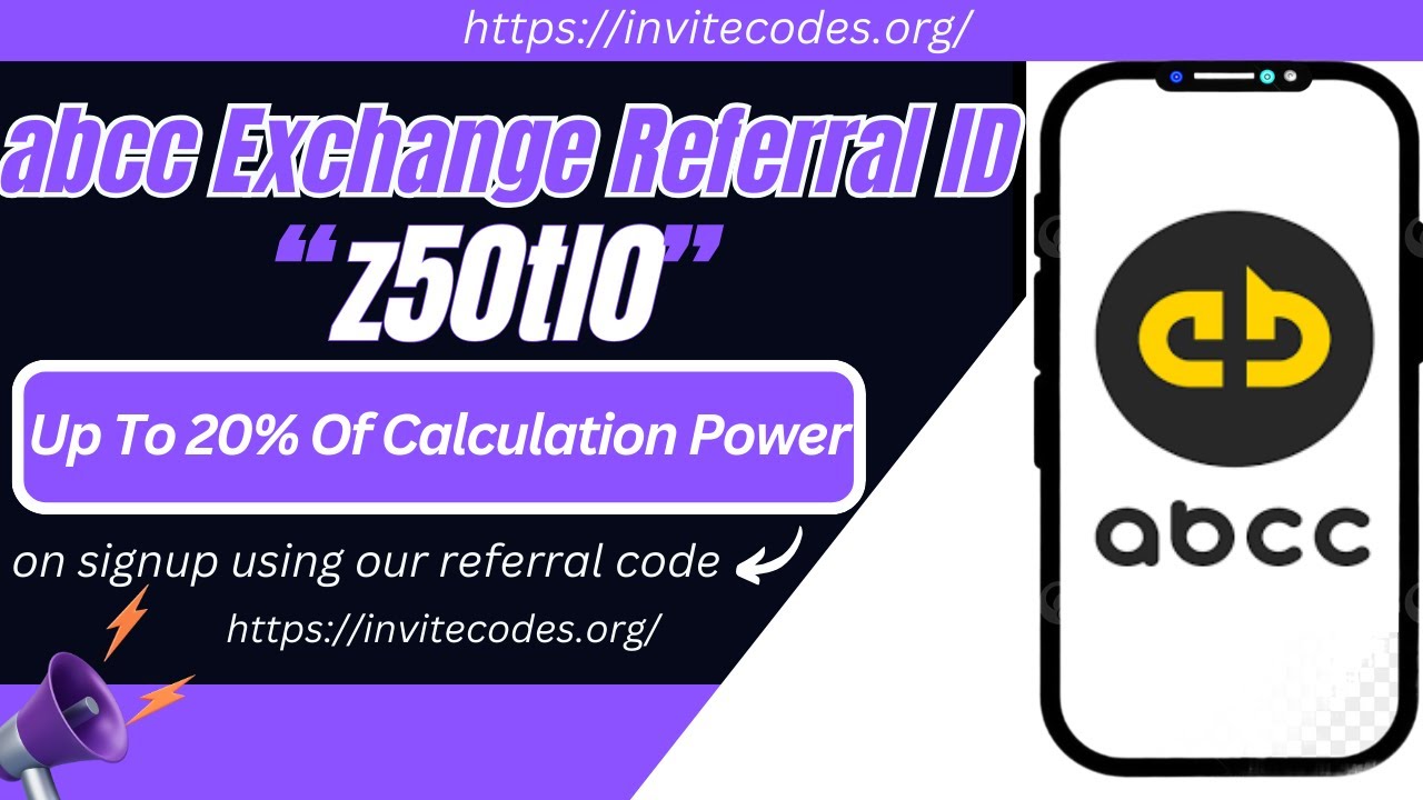 ABCC Exchange Referral ID [z50tl0] - Receive Upto 10% Of Calculation ...
