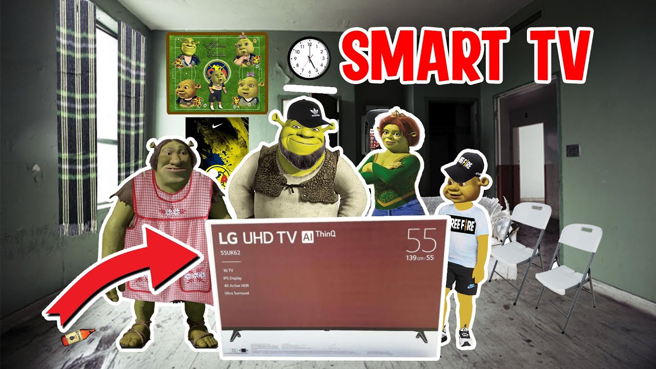 SHREK se compra una Smart Tv y Termina mal | Compa Shrek - YouTube