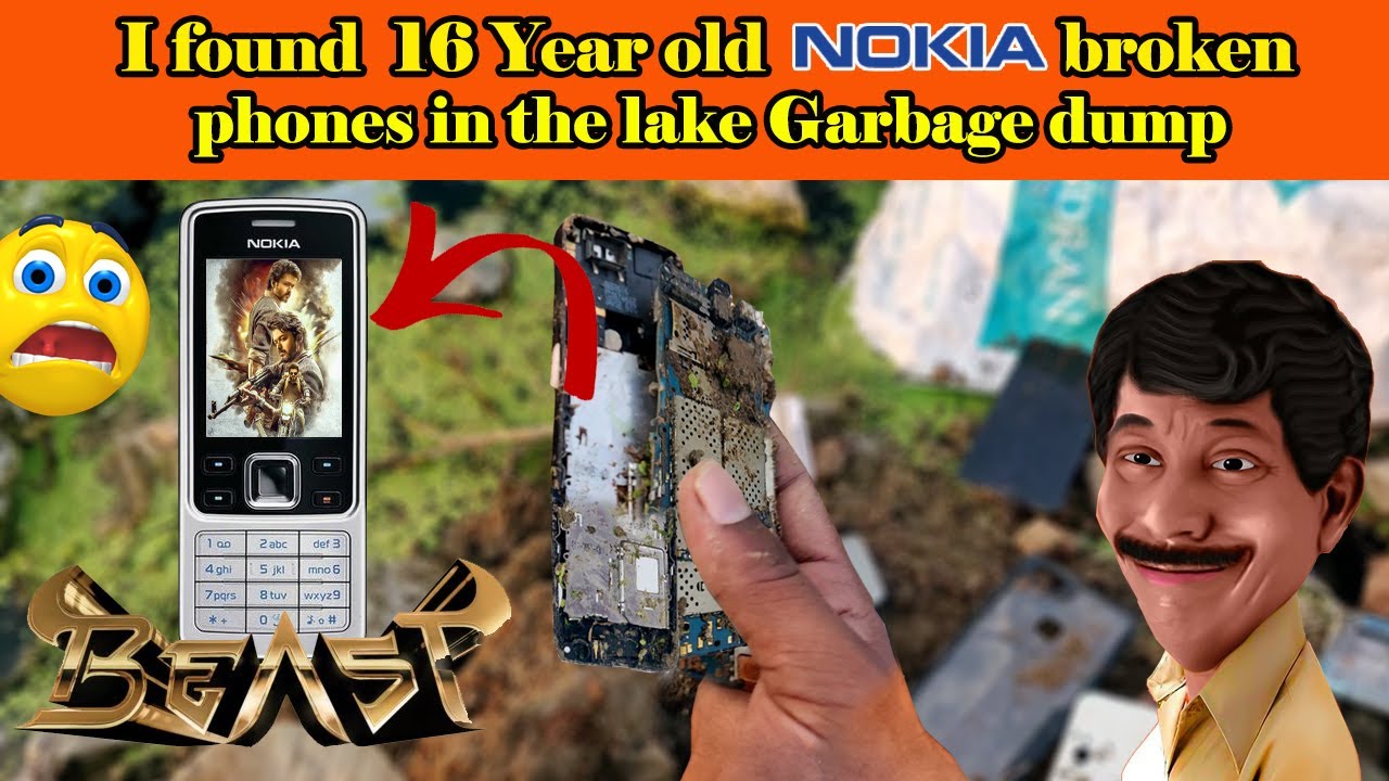 Restoration 16year OLD NOKIA broken phones found in the lake Garbage ...