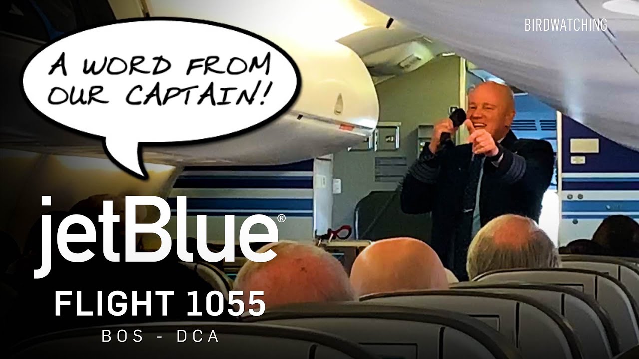 A Word from Our Captain: JetBlue flight 1055 — BOS-DCA - YouTube