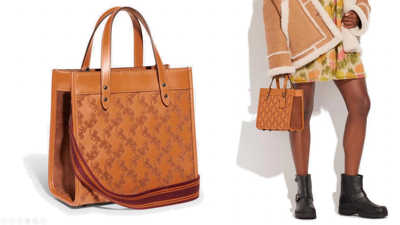 Coach bag. Field Tote 22 With Horse And Carriage. - YouTube