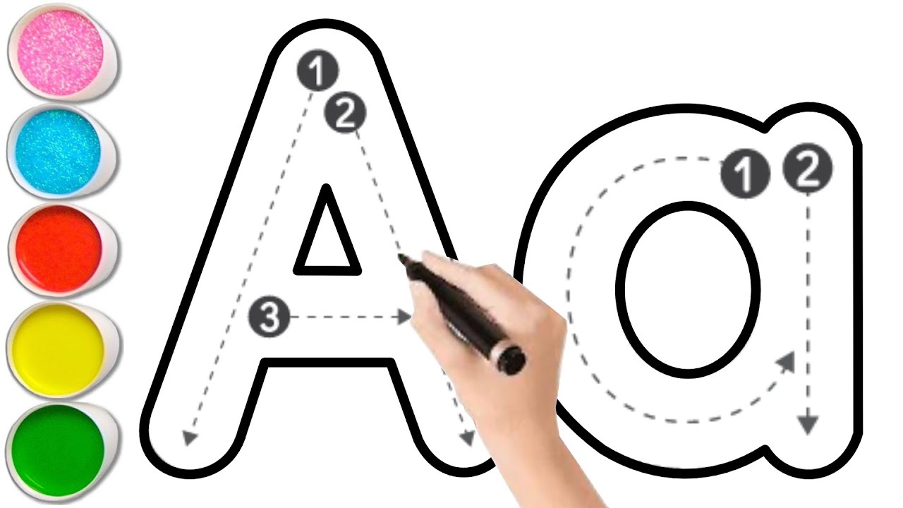 Learn alphabet abcd.numbers and shapes.a for Apple, b for ball.abcd ...