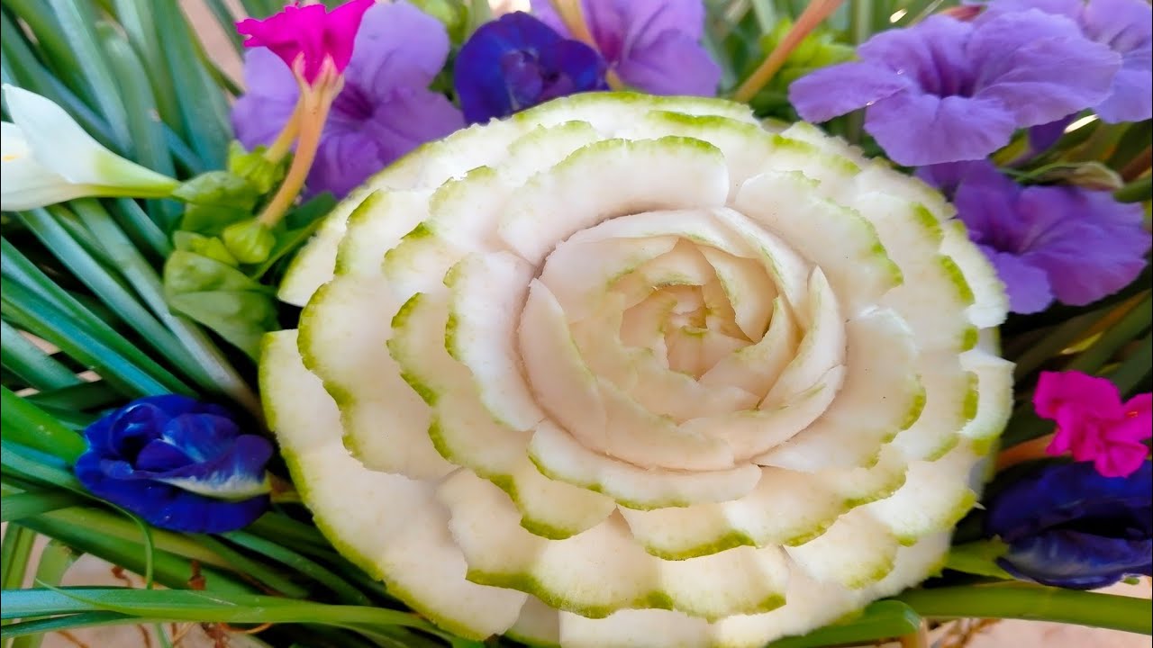 easy to create carving,#New Idea Art fruit decoration, Pomelo fruit ...