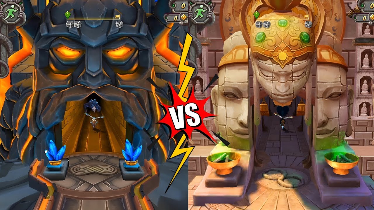 Temple Run 2 Chinese Version Volcano Island Vs Dunhuang Map - YouTube