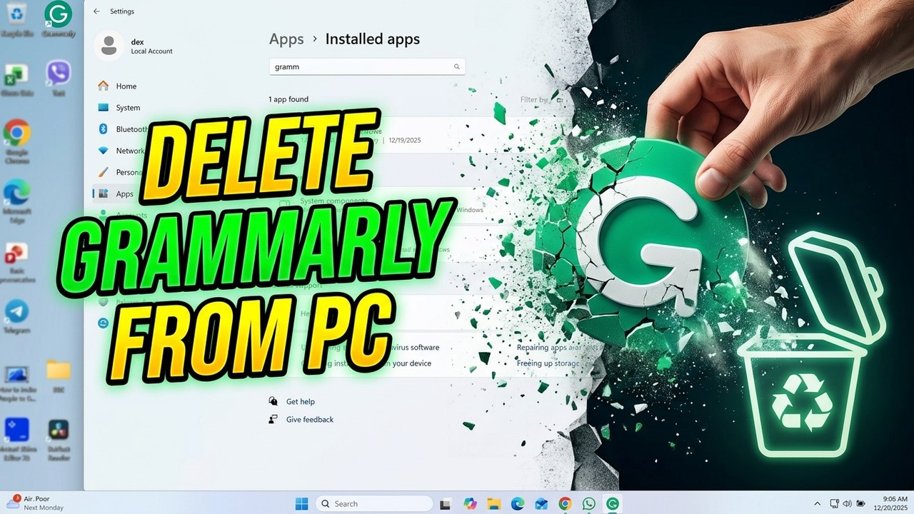 How to Delete Grammarly from PC: Complete Uninstall Guide - YouTube
