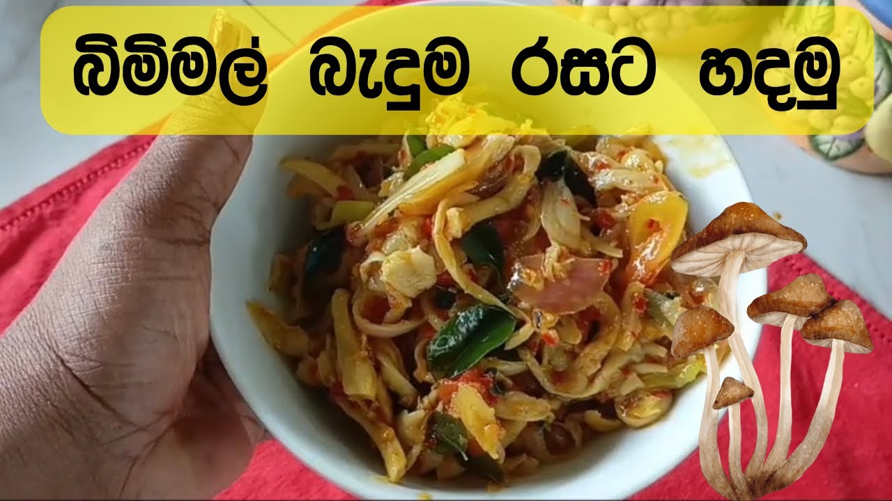 කටට රසට බිමිමල් බැදුමක් හදමු || Bimmal Baduma | mushroom recipe ...