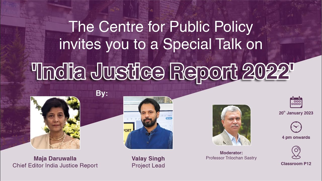 ‘India Justice Report 2022’ by Maja Daruwala - YouTube