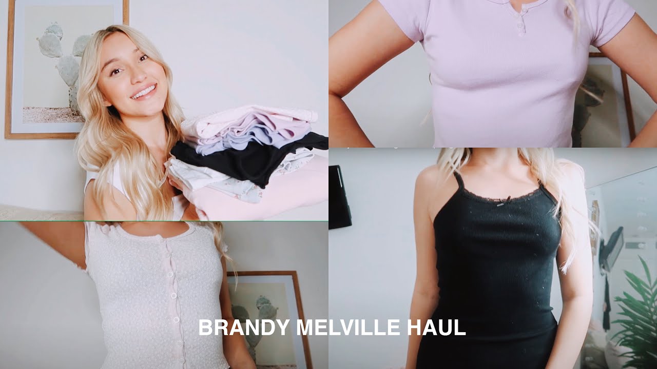 brandy melville try-on clothing haul!! *spring 2020* - YouTube