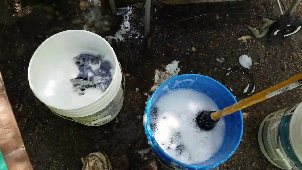 off-grid clothes washing system - YouTube