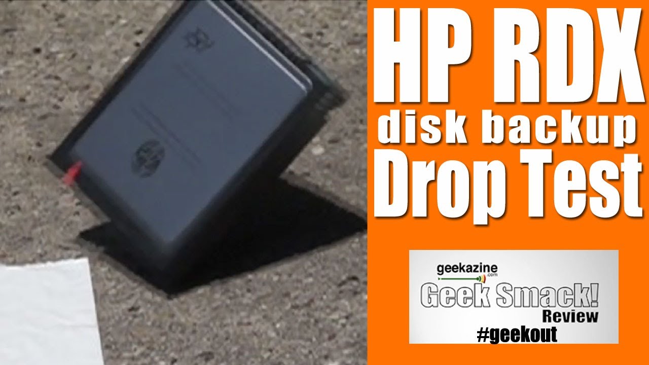 HP RDX Disk Backup Drop Test - YouTube