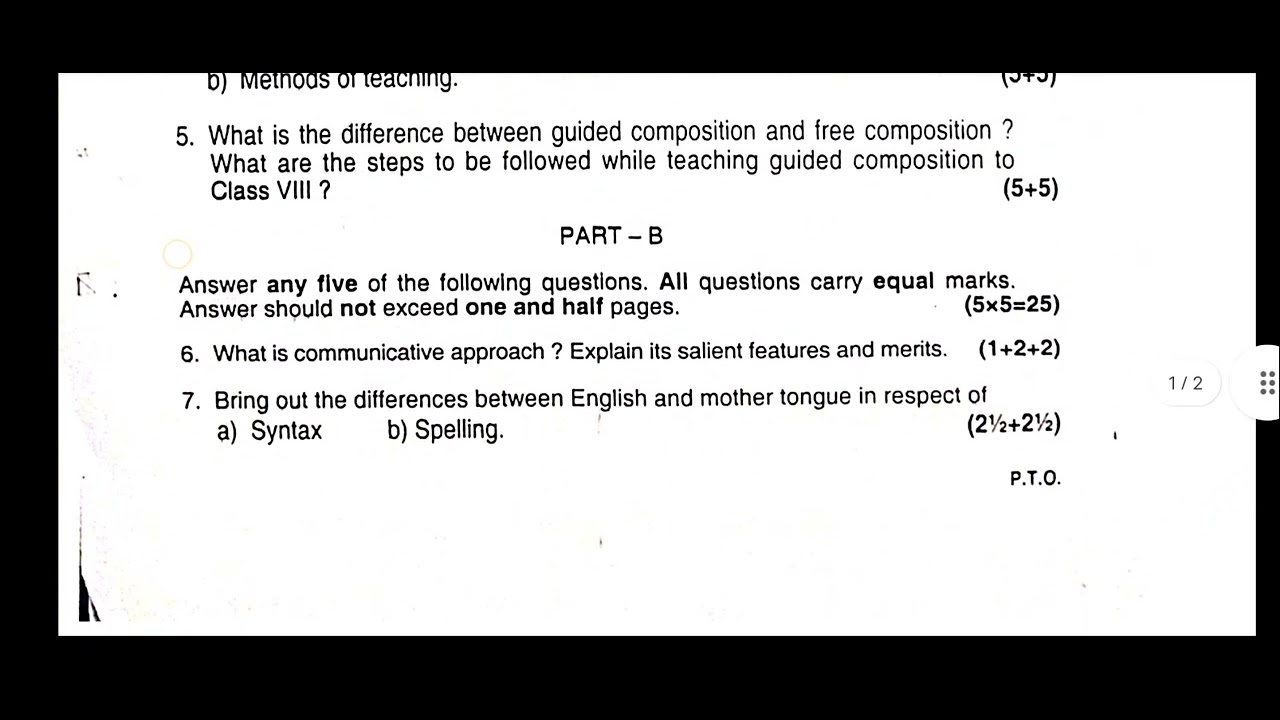 BNU Pedagogy of English question paper 2022 - YouTube