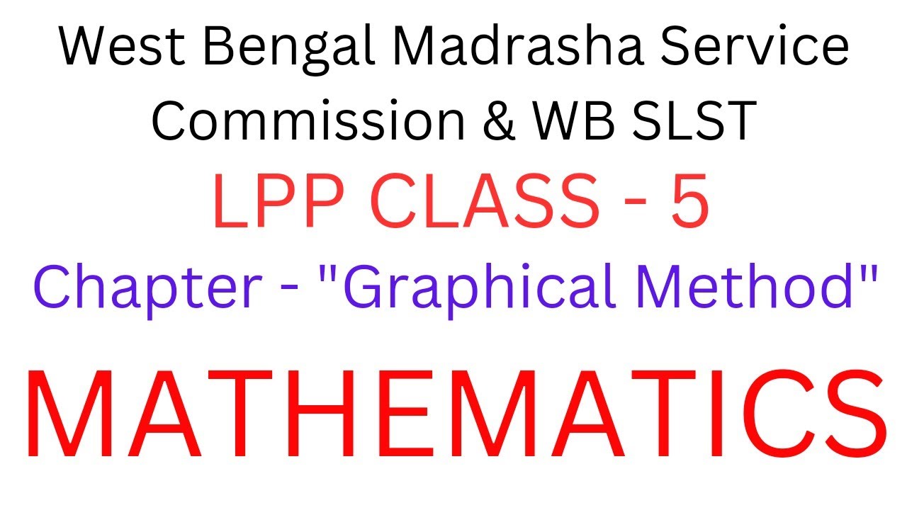 Wbmsc Wbslst Math Preparation Graphical Method Lpp Class 4 Youtube