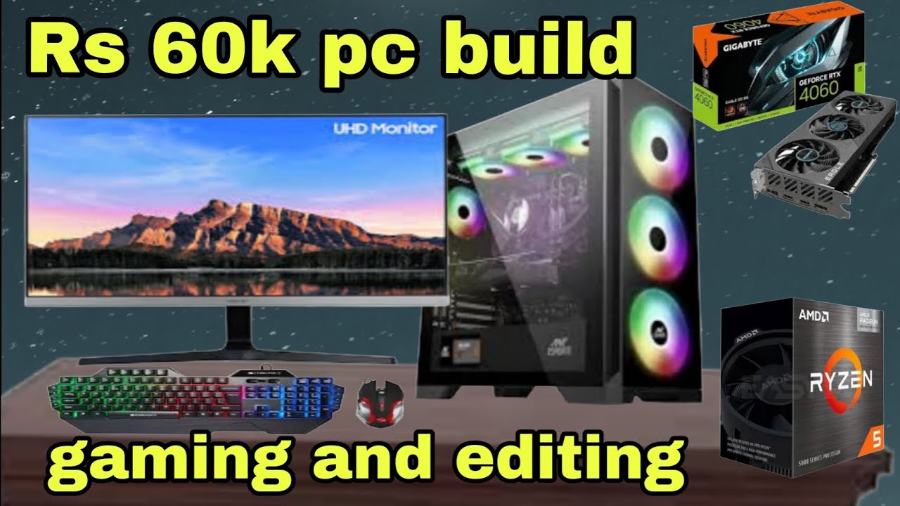 GTA 5 best gaming pc build only Rs 60k gaming and editing AMD ryzen5 ...