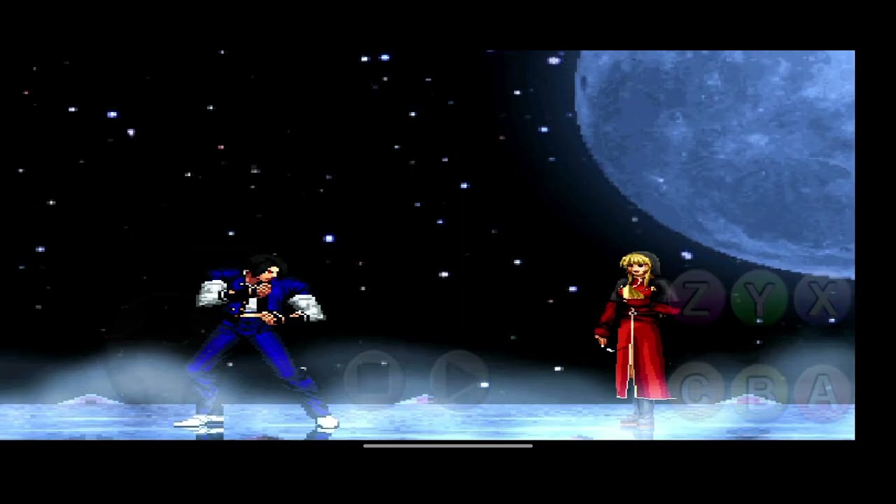 [KOF Mugen] Kyo Clone 11 vs Angela Team - YouTube