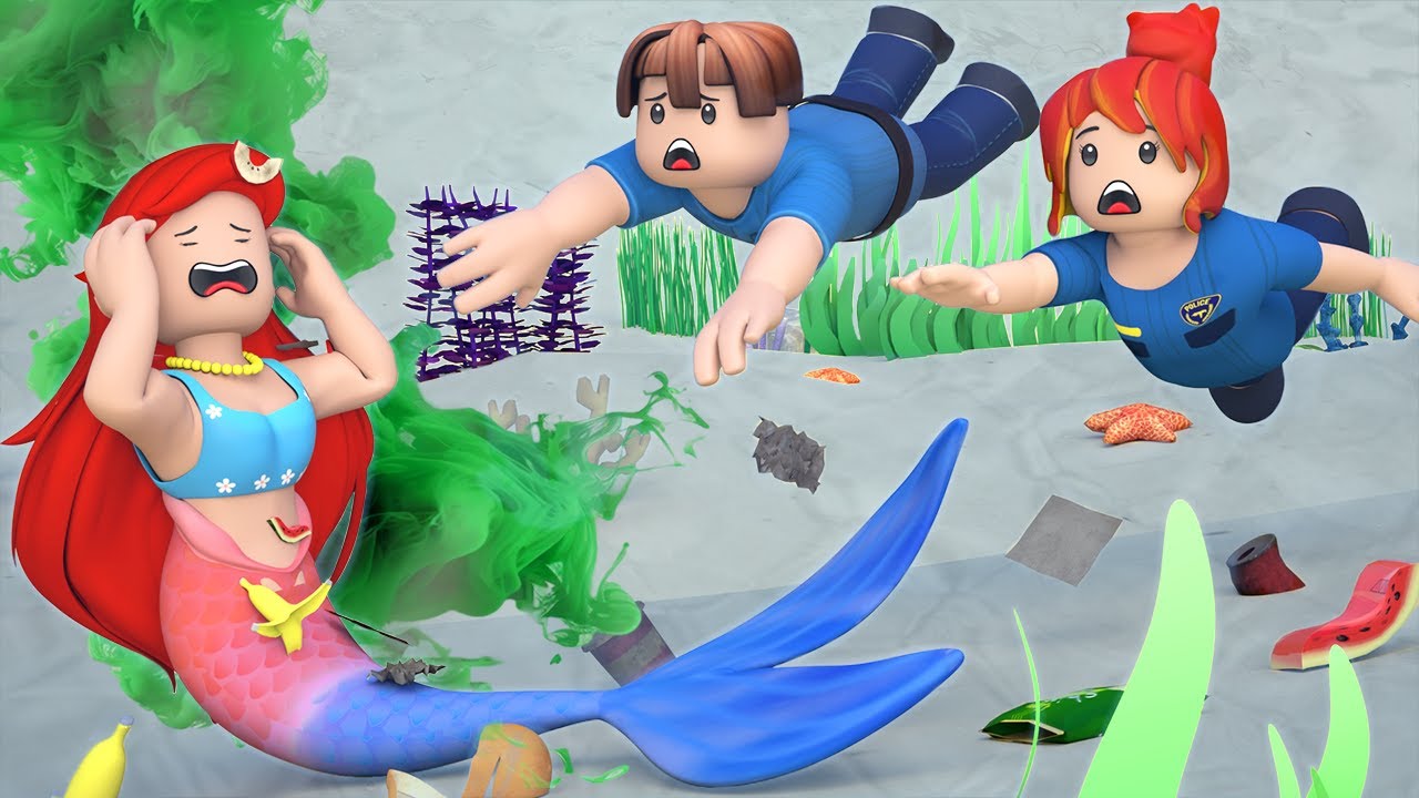 ROBLOX Brookhaven 🏡RP: Police Save the Mermaid | Roblox Sun - YouTube