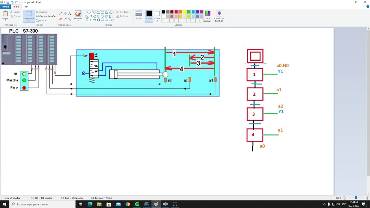 Memorias SET y RESET usando GRAFCET en Codesys + FluidSim - YouTube