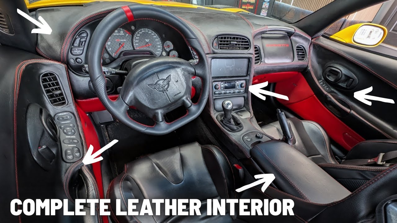 C5 CORVETTE COMPLETE LEATHER INTERIOR OVERVIEW | DASH + RADIO BEZEL ...