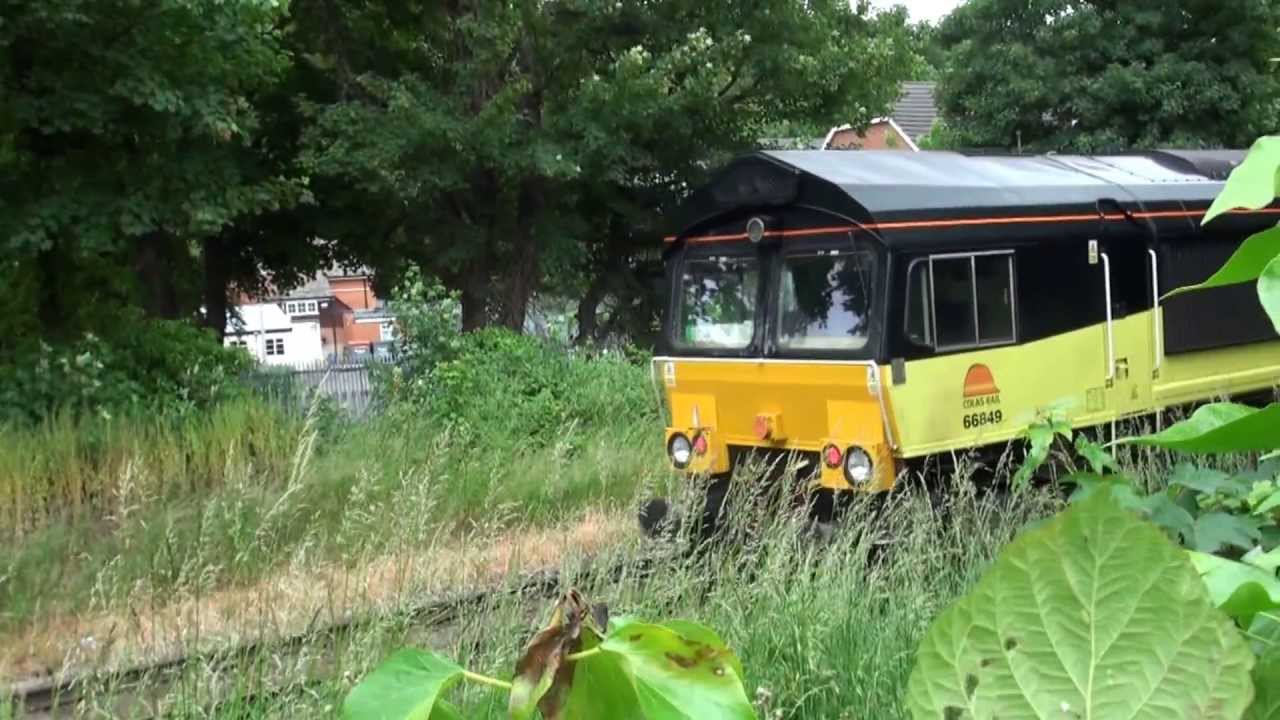 Caterham Line - Class 66 849 Colas Rail plus Trolley - YouTube