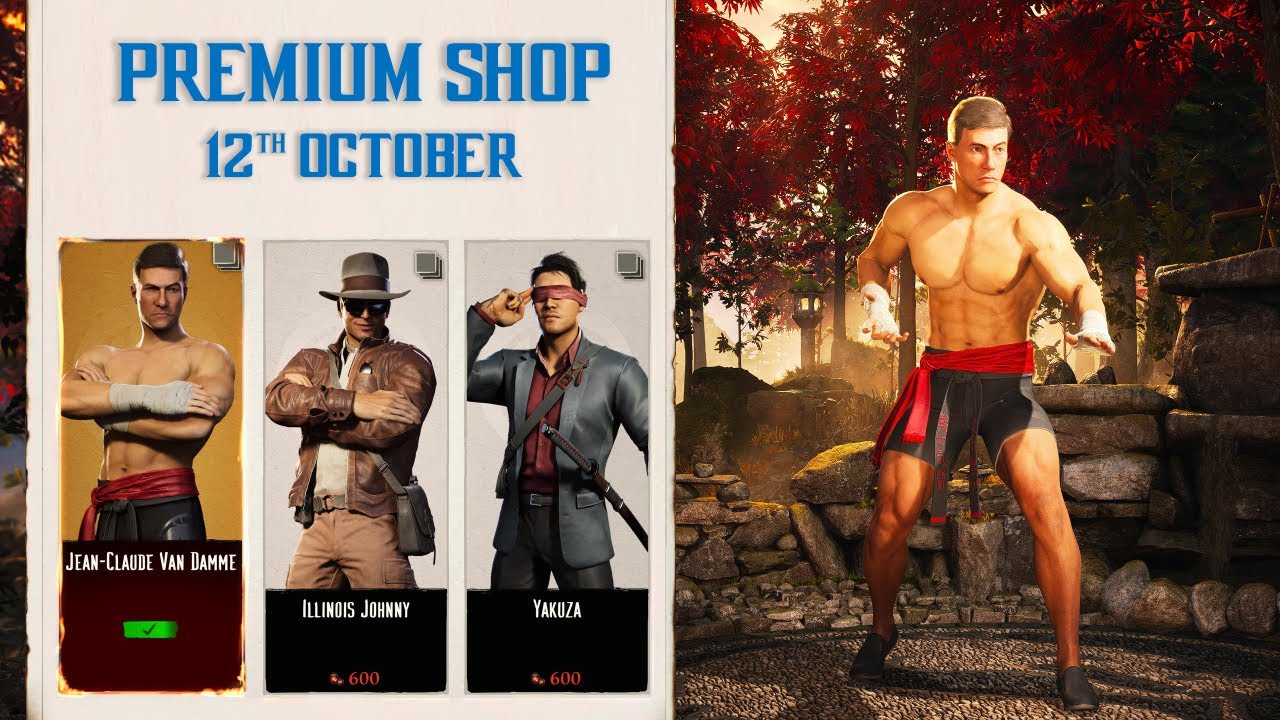 MK1 Premium Shop: Jean-Claude Van Damme Johnny Cage Skin + Other ...