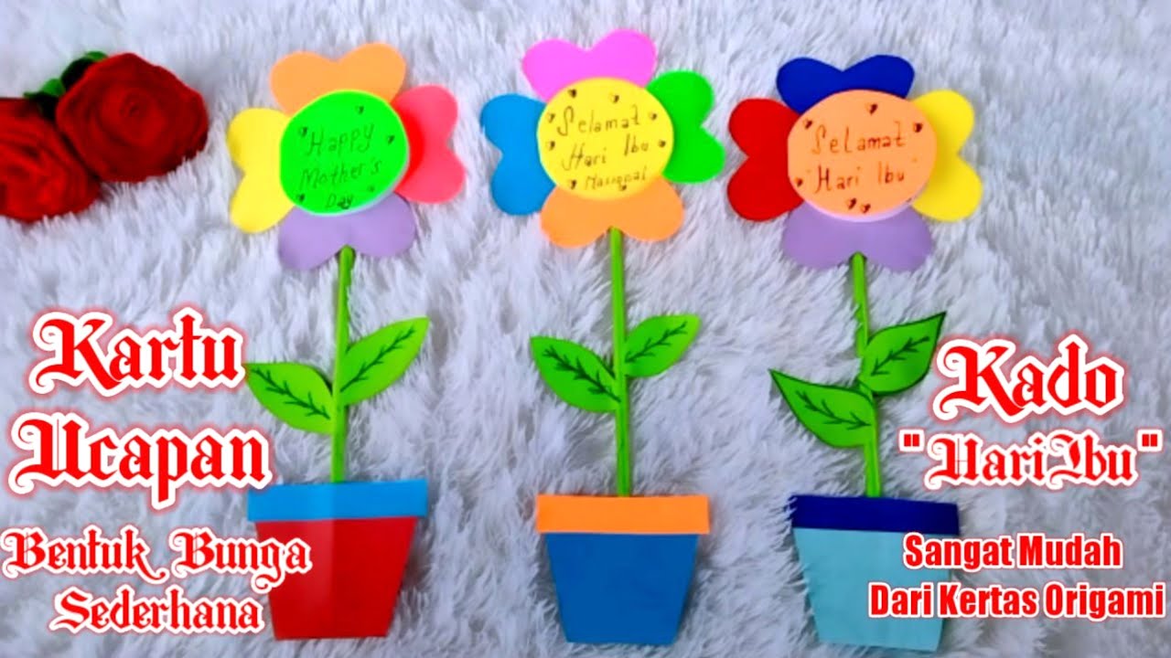 Cara Membuat Kartu Ucapan Hari Ibu / Kado Sederhana Hari Ibu dari ...