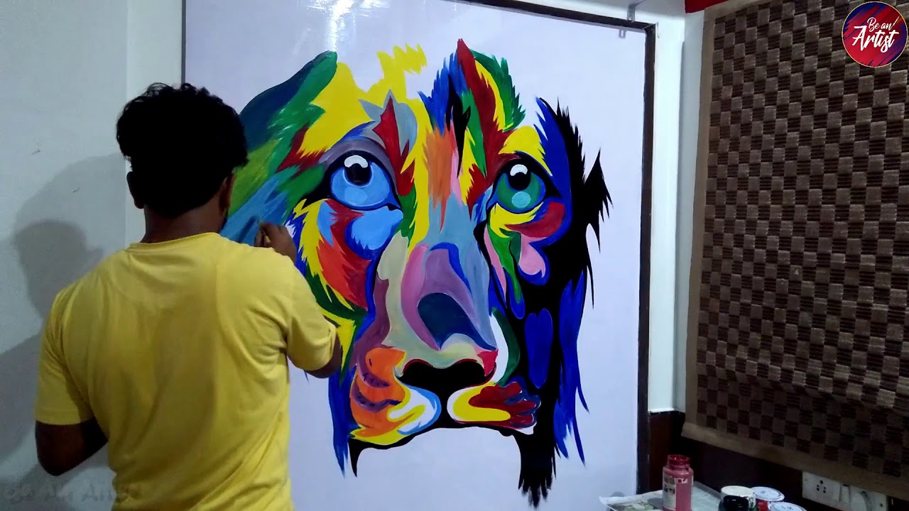 Posterized Lion Art Work | Be An Artist - YouTube