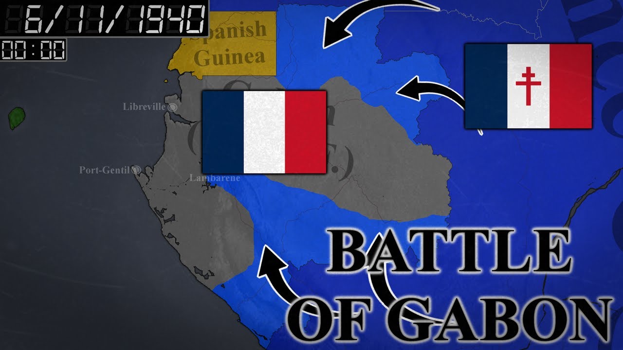 Battle of Gabon (27/10/1940 - 12/11/1940) Every Day - YouTube