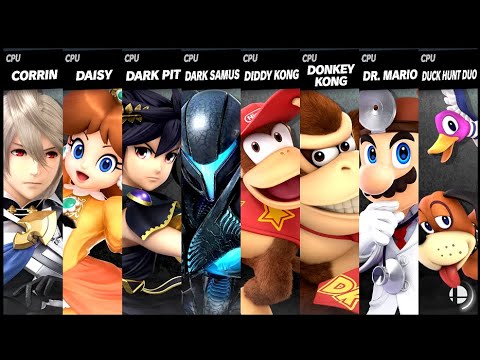 Corrin VS Daisy VS Dark Pit VS Dark Samus VS Diddy Kong VS Donkey Kong ...