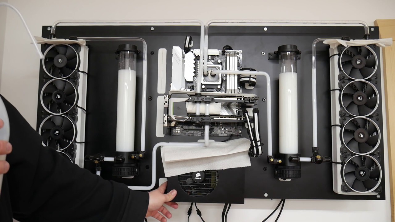 Built wall mounted gaming PC for office - YouTube