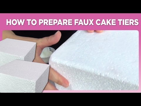 How To Prepare Faux Cake Tiers - YouTube