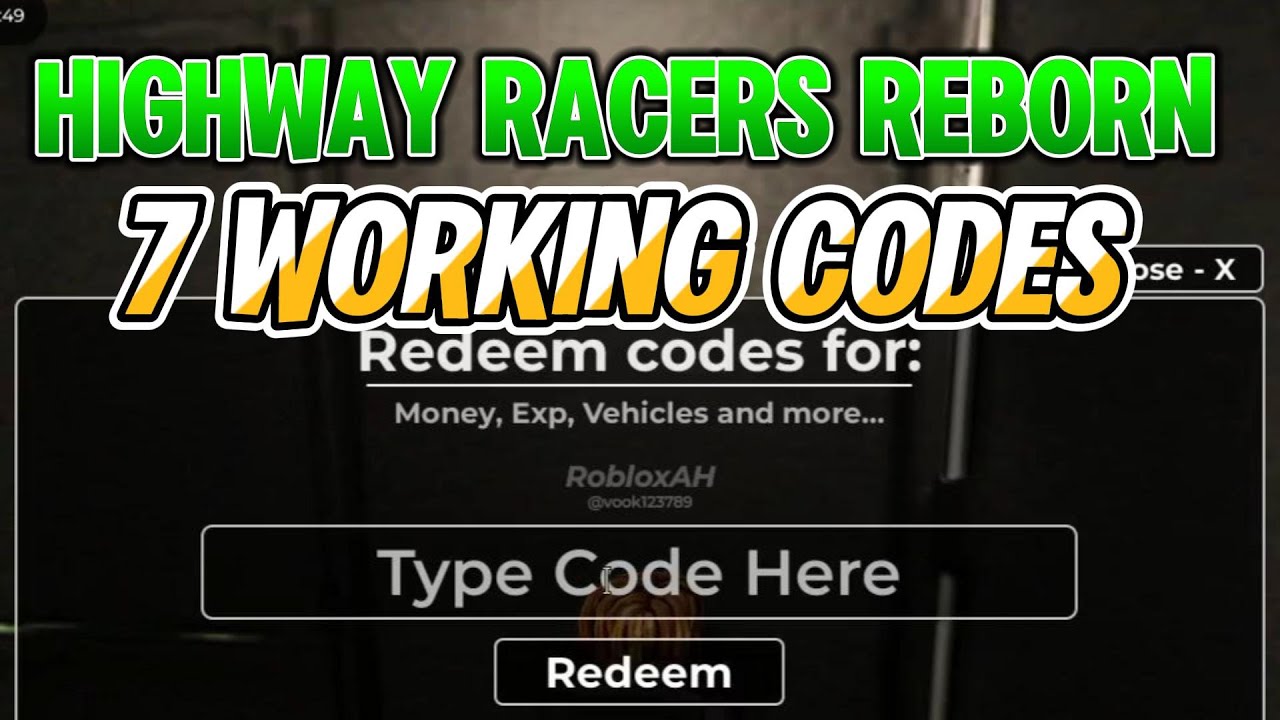 *NEW CODES* All Highway Racers Reborn Working Codes for January 2025 ...