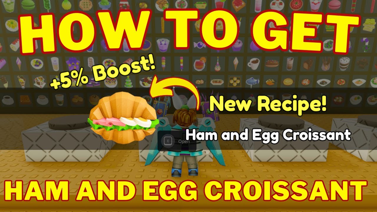 How To Make Ham and Egg Croissant in Craft Food | Roblox - YouTube