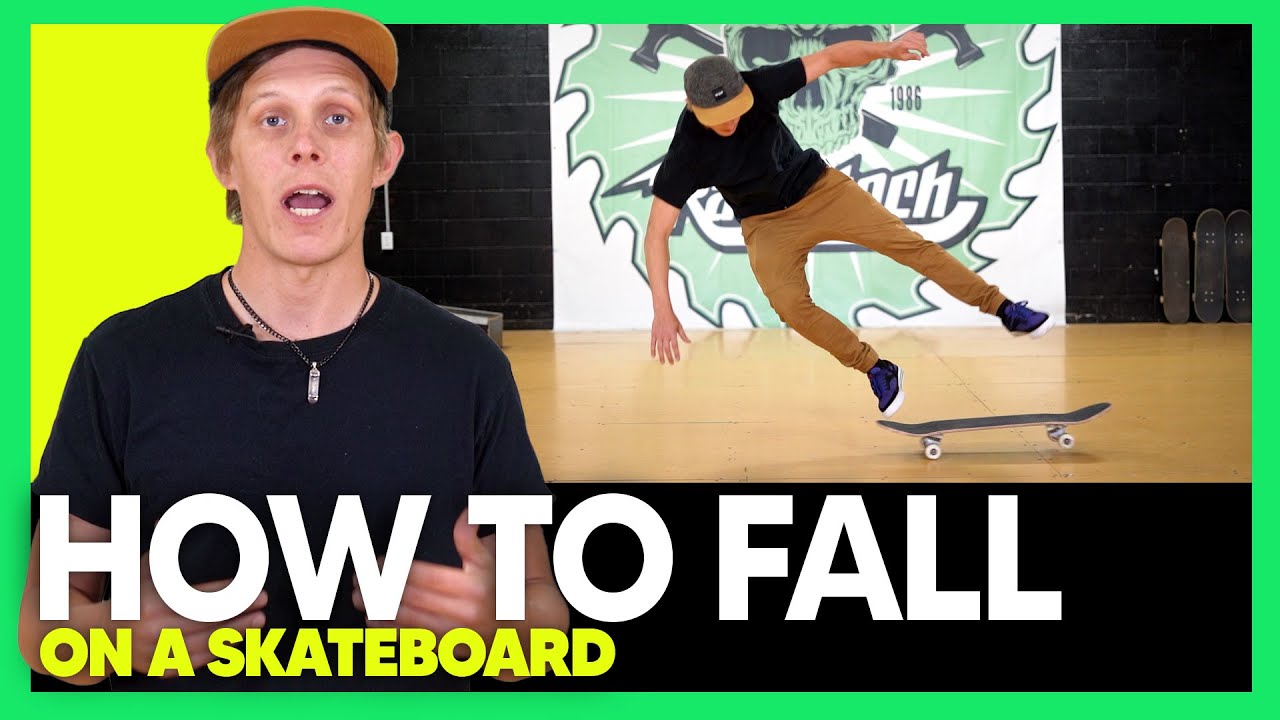 How To Fall On A Skateboard - Beginner Skateboarding Tutorial - YouTube