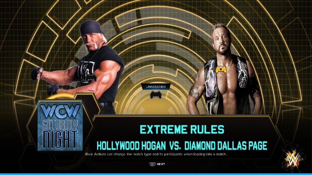 HOLLYWOOD HOGAN vs. DIAMOND DALLAS PAGE (Match Type) - WCW Saturday ...