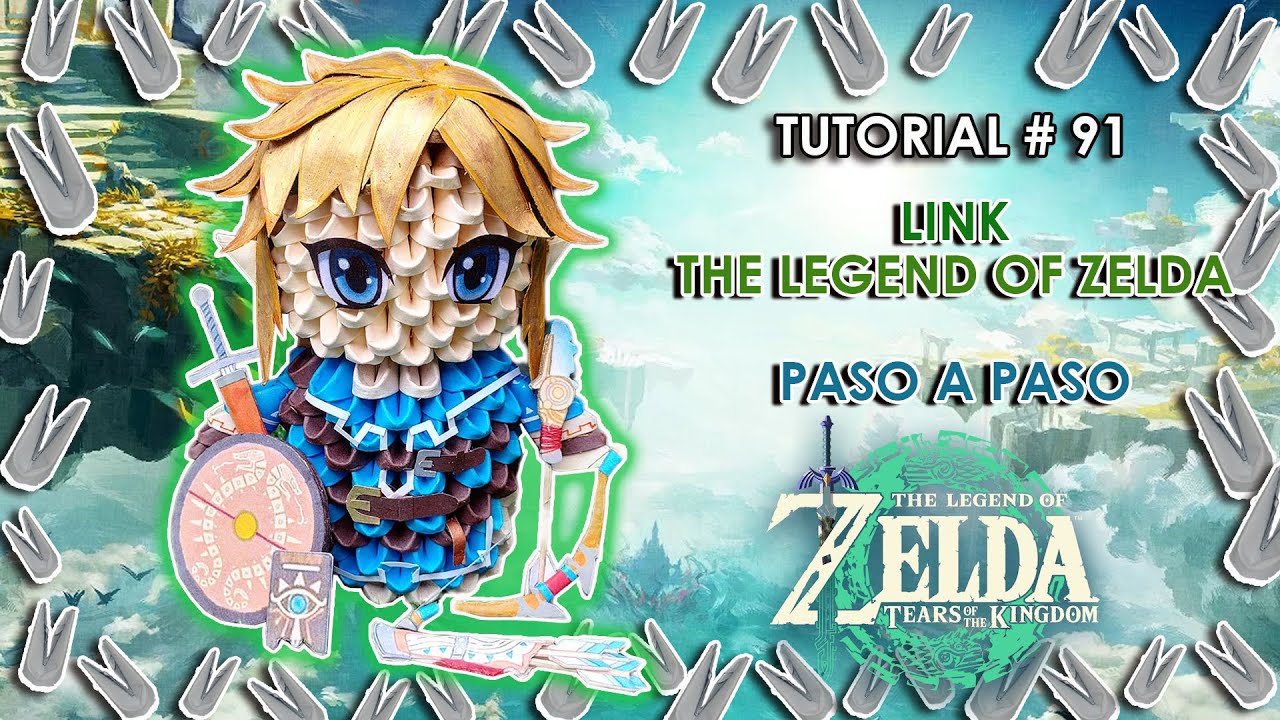 ¿Cómo hacer a LINK💚 en Origami3D? ️|The Legend of Zelda 🍂|Tutorial paso ...