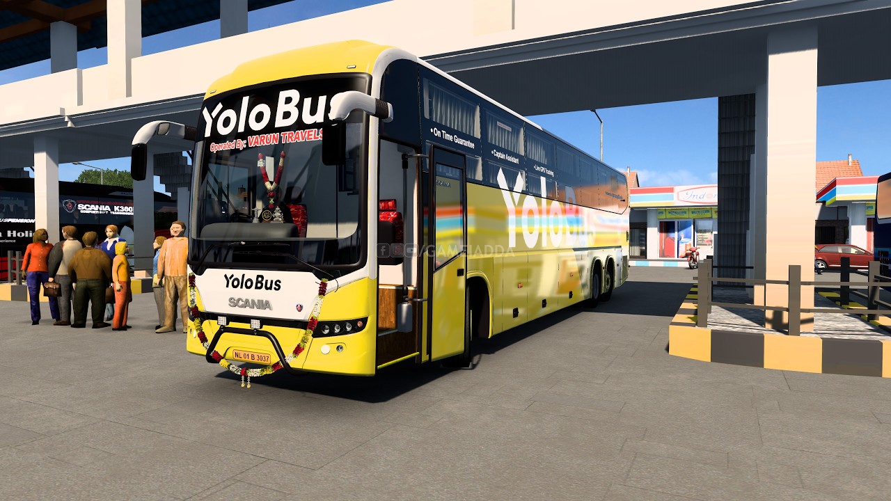 🌐 FIRST ON YOUTUBE |🈯️ NEW SCANIA YOLO BUS IN INDIAN VILLAGE ROAD ...