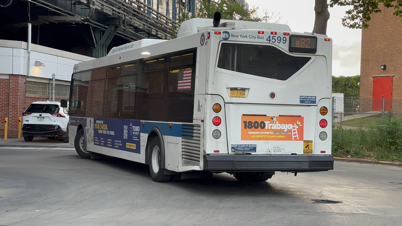 MTA: 2009 Orion VII NG #4599 on the B82 @Stillwell Terminal - YouTube
